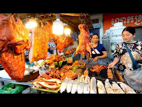 Amazing! Roasting Duck & Chops Meat in Phnom Penh | Cambodian Street ...