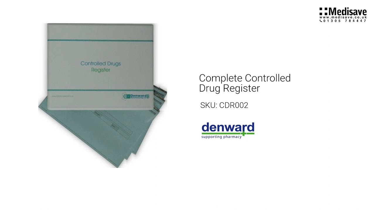 Complete Controlled Drug Register CDR002 - YouTube