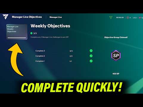 How To Complete Manager Live Weekly Objective Quickly for SP On FC 27