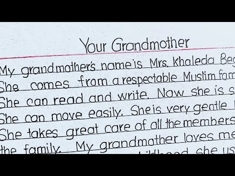 Your Grandmother essay | paragraph on Your Grandmother - YouTube