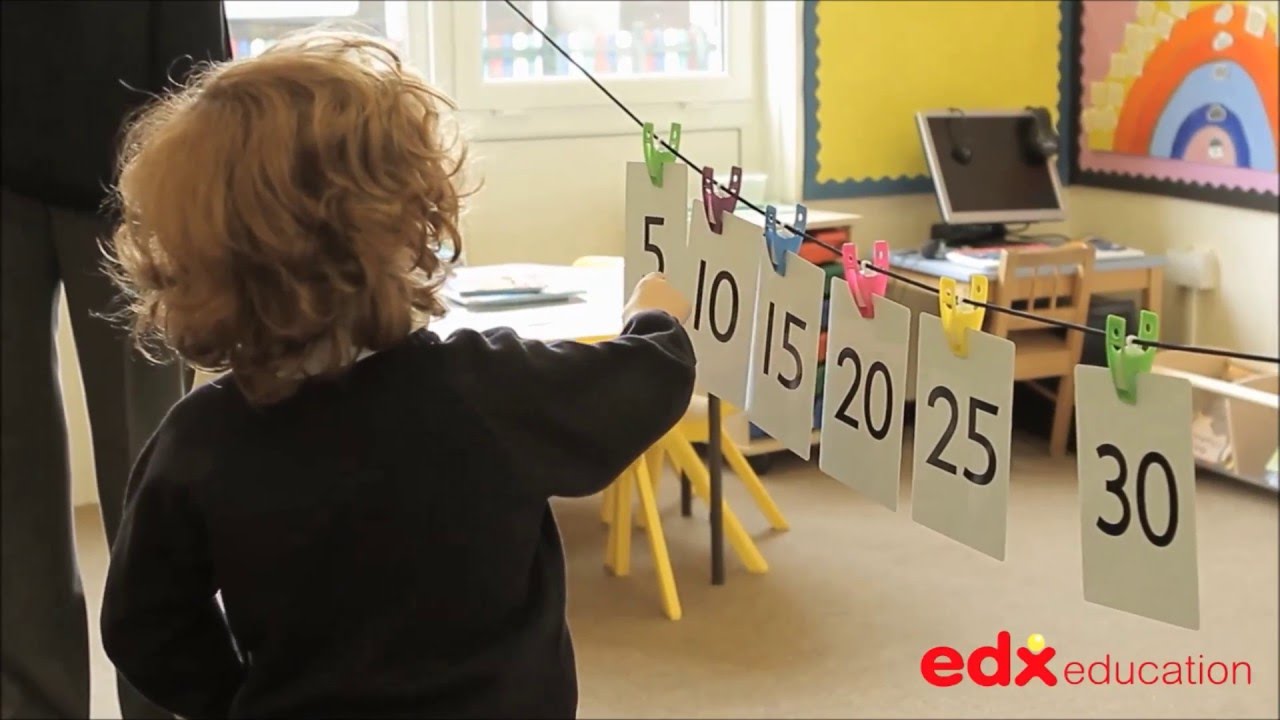Peg Number Line - Edx Education, Early Years, Numeracy - YouTube