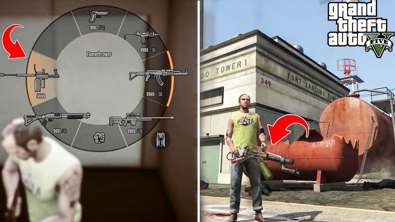 How To Get A Flamethrower in GTA 5 ?! - YouTube