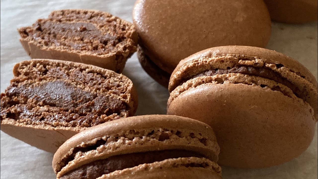 Chocolate French Macaroons. Small Batch. - YouTube