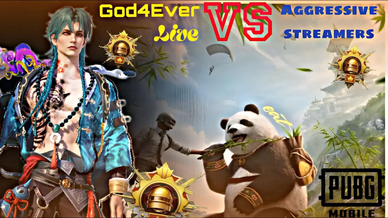 pubg/bgmi live with new panda deer update rush play KD or CONQUERER # ...