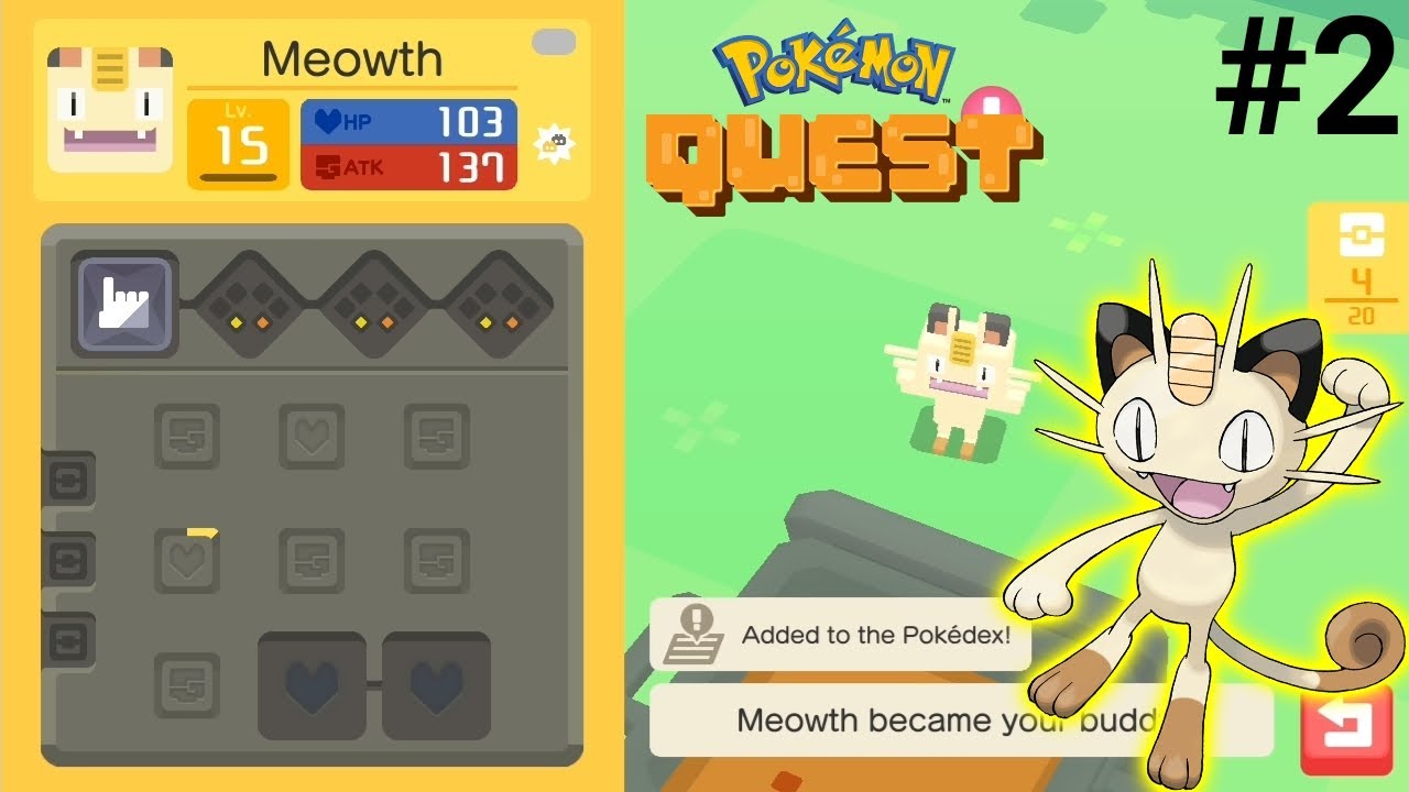 Mendapatkan Meowth - Pokemon Quest - Part 2 - YouTube