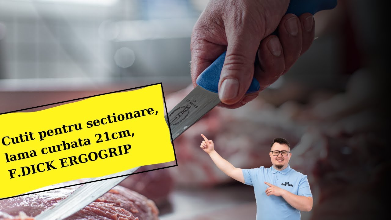 Cutit pentru sectionare, lama curbata 21cm, F.DICK ERGOGRIP - YouTube