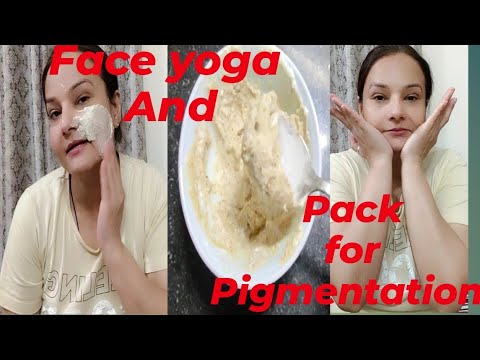 Face yoga for Pigmentation and Glowing skin || Homemade Face mask for ...