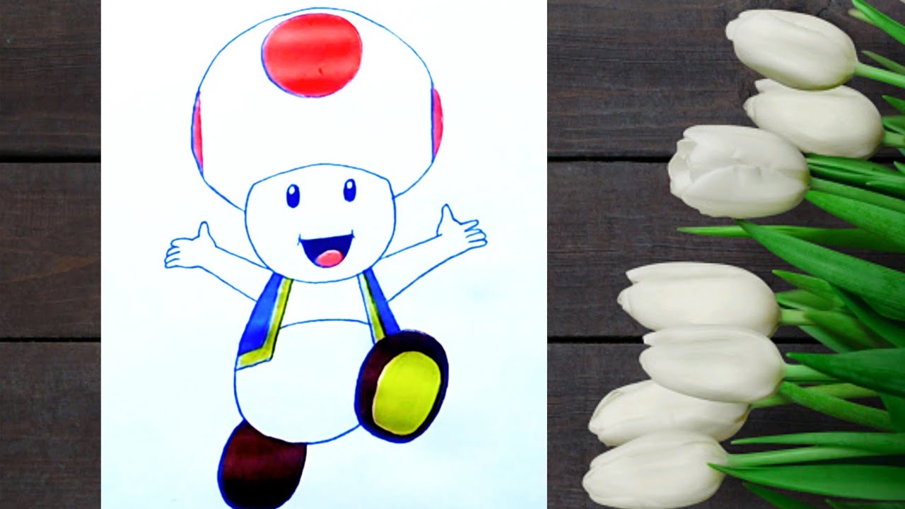 Kinopio Toad drawing easy || The Super Mario Bros. Movie | Toad |Arts ...