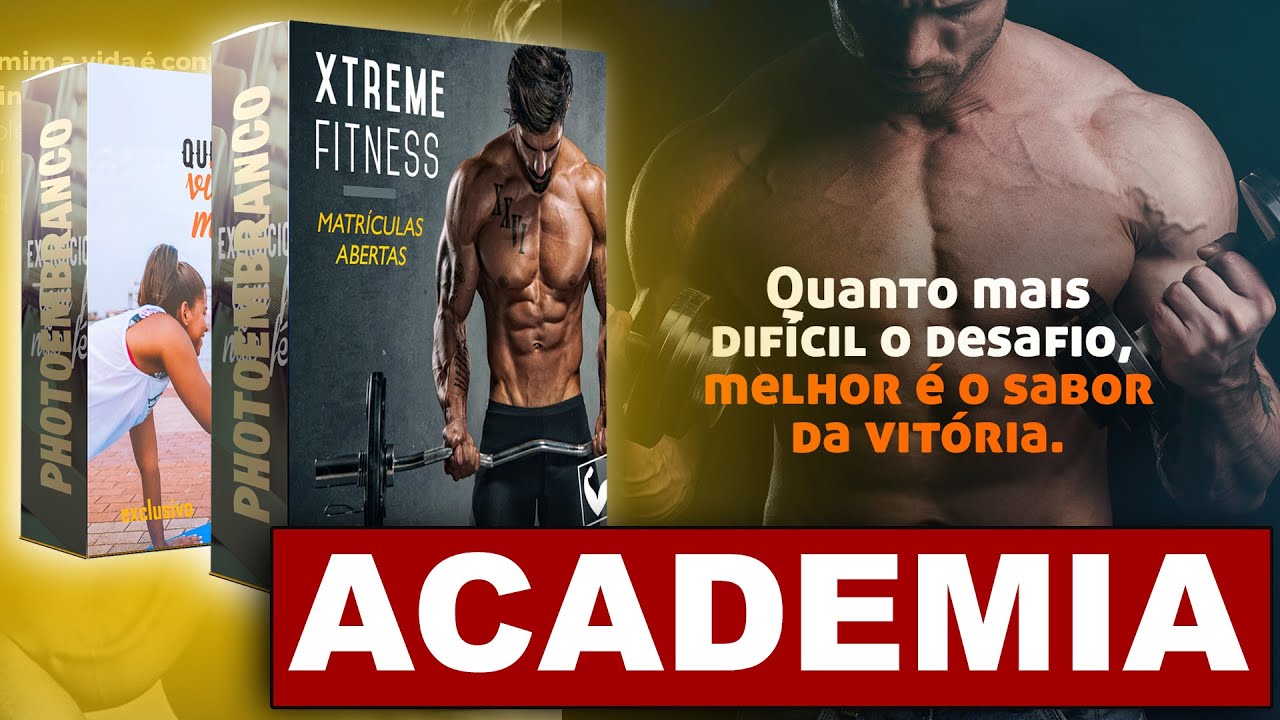PACK ACADEMIA, CROSSFIT, FITNESS, Artes editáveis, encarte, flyers para ...