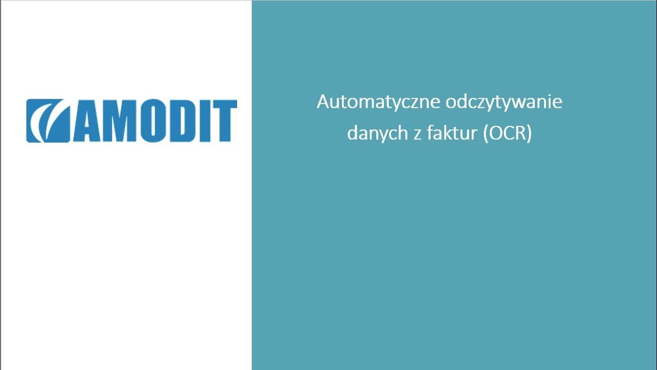 AMODIT Automatyczne odczytywanie danych z faktur - YouTube