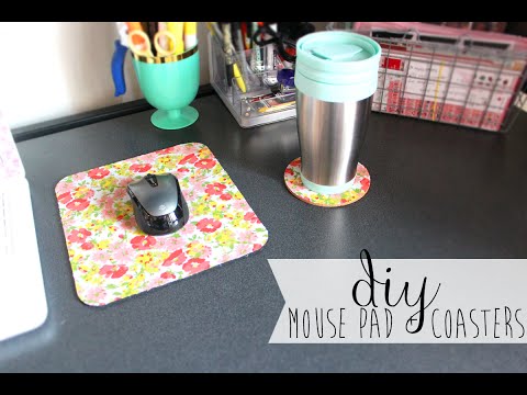✿ DIY: Easy Upcycled Mousepad & Coasters ✿
