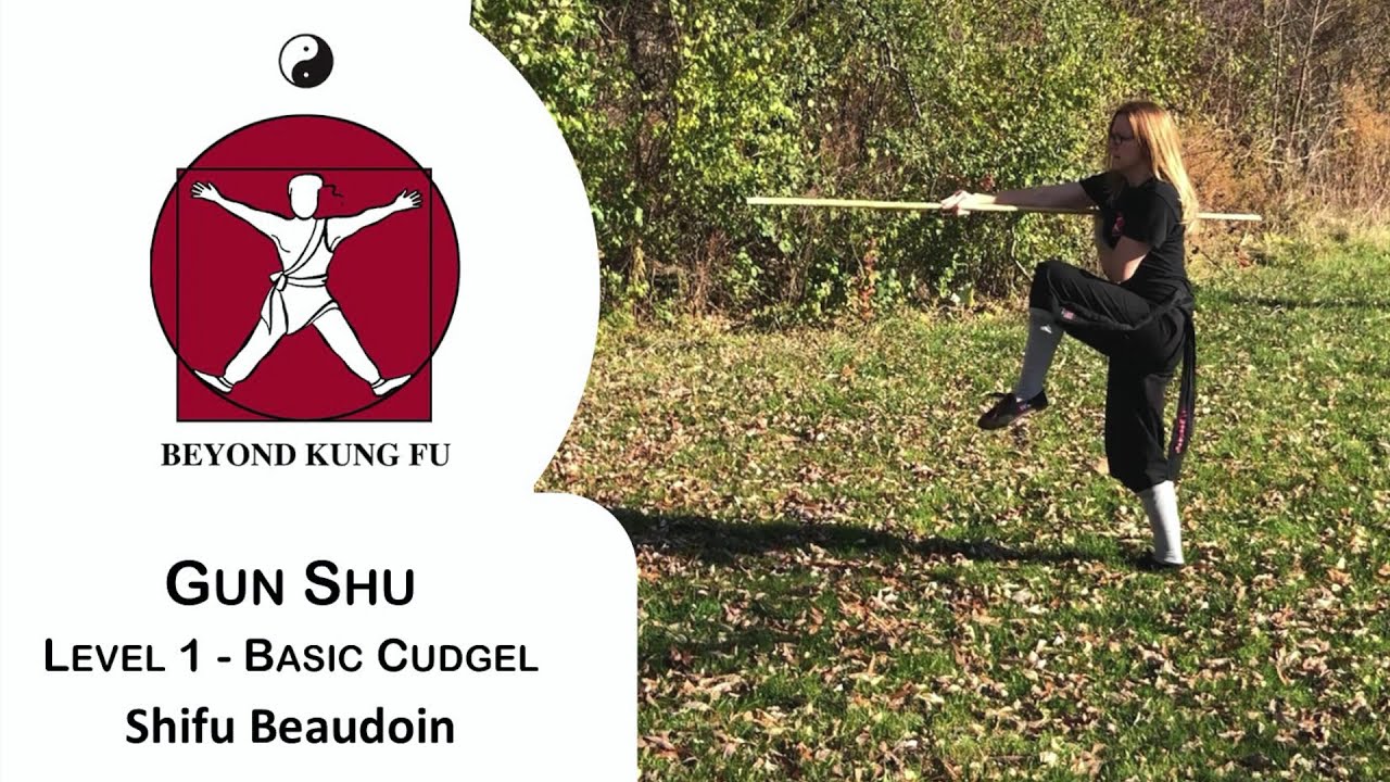 Gun Shu - Level 1 Cudgel - Kung Fu Staff Form (Taolu) - YouTube