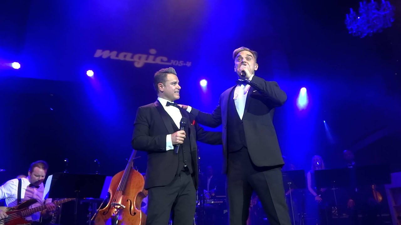 Robbie Williams - with Maximum Robbie at Magic fm gig - YouTube