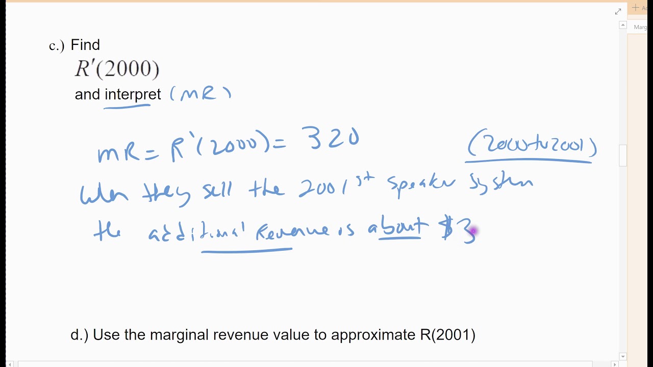 3 6 video 2 marginal revenue example - YouTube