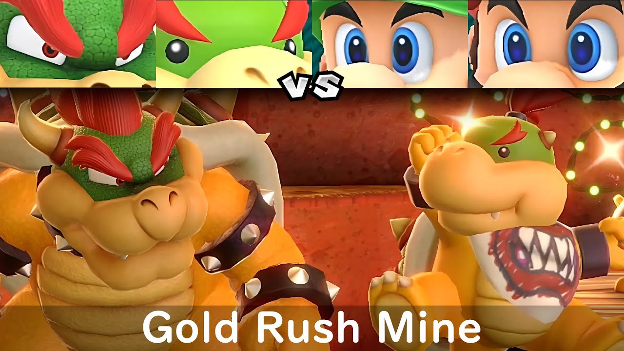 Super Mario Party Bowser and Bowser Jr vs Luigi and Mario #86 - YouTube