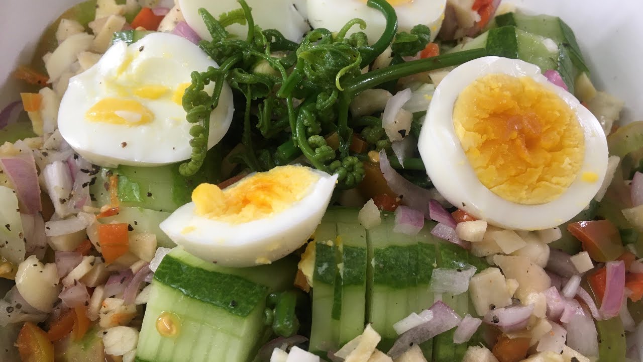How To Cook Ensaladang Pako Recipe | Fiddlehead Fern Salad - YouTube