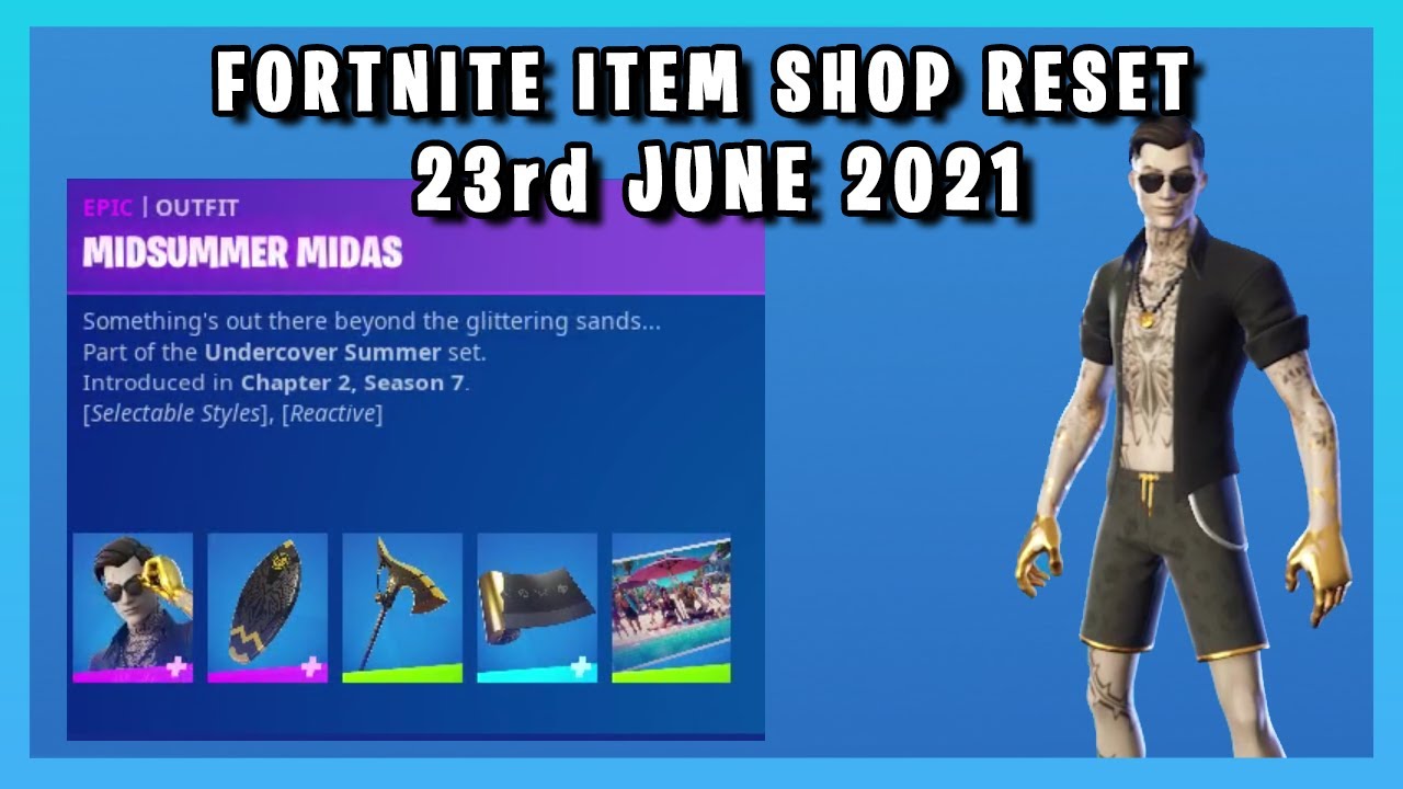 *NEW* MIDSUMMER MIDAS BUNDLE! (Fortnite Item Shop Reset 23rd June 2021 ...