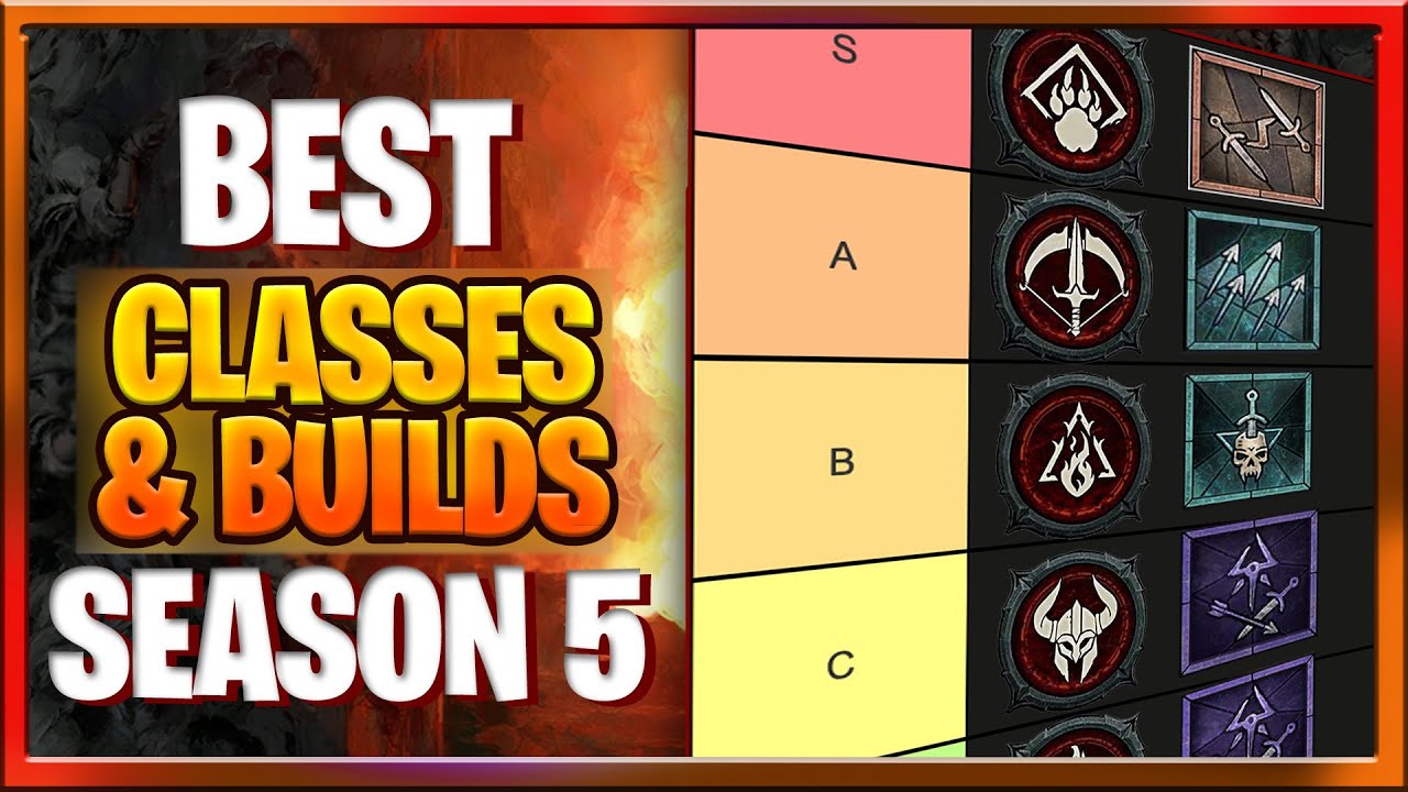 Diablo 4 Season 5 Best Class / Builds After Testing Season 5 PTR - YouTube