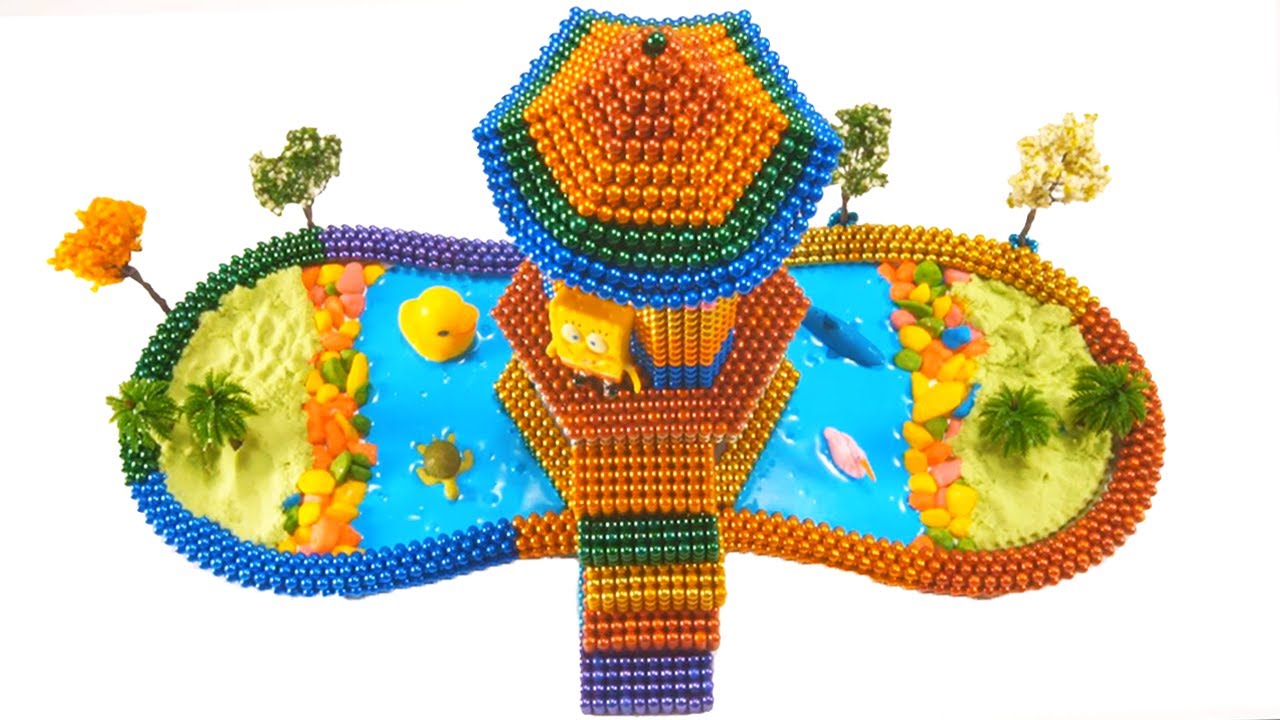 DIY - Making Mini Water Park with Magnetic Balls (ASMR) | Magnet Craft ...