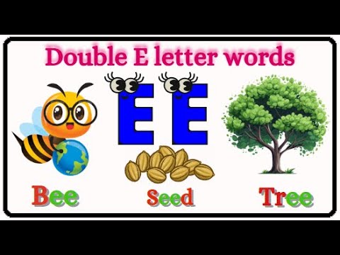 Double E letter words | 'ee' Words | Long Vowels | ee sound words | ee ...