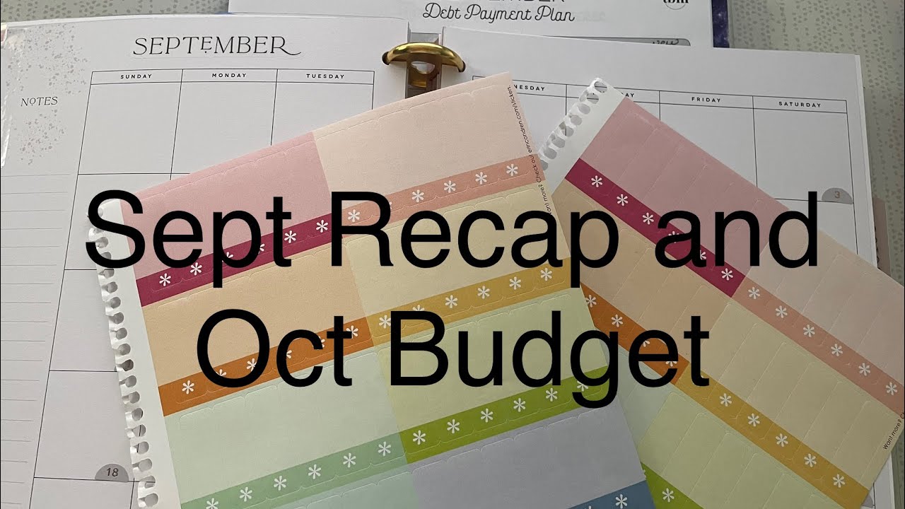 Sept Recap and Oct Budget - YouTube