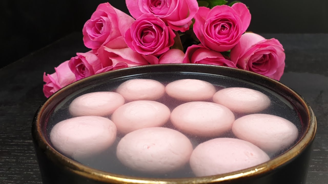 Rose Rasgulla | Sponge Rasgulla Recipe | Easy step by step recipe ...