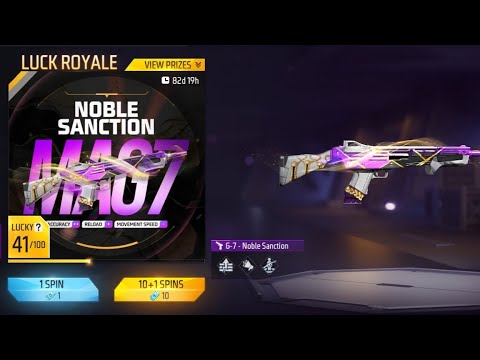 New weapon Royale🤯Free fire mag 7 New Noble sanction skin 😯 - YouTube