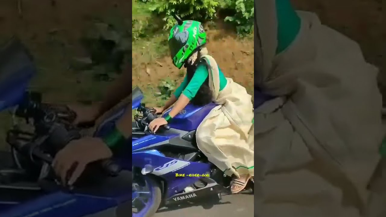 Indian Girl Bike Ride saree girl R15 Bike kerala girl riding bike ...
