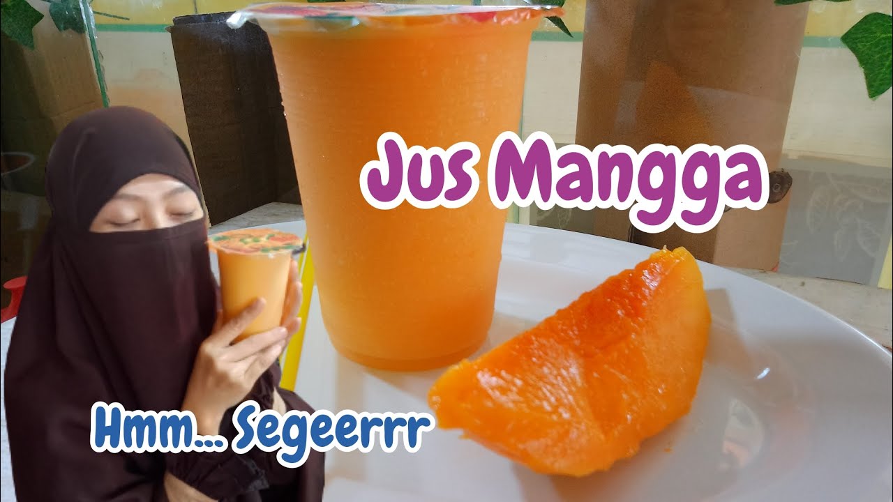 Cara membuat jus mangga harga 5000 langsung dari pedagang - YouTube