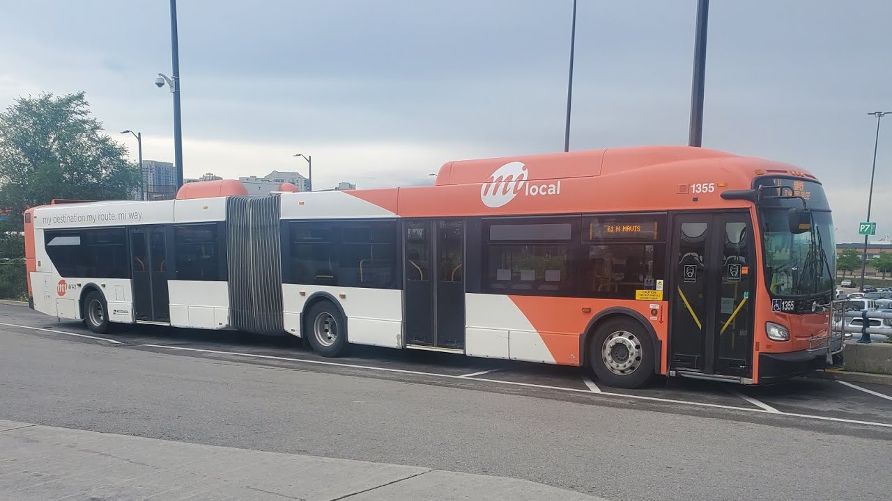 ORANGE BEAST! MiWay 2013 New Flyer XD60 #1355 (2) - YouTube