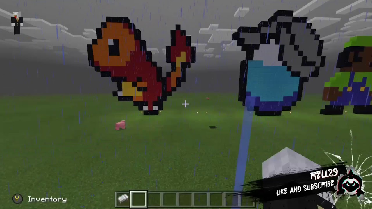 My 8 bit Minecraft world so far - YouTube