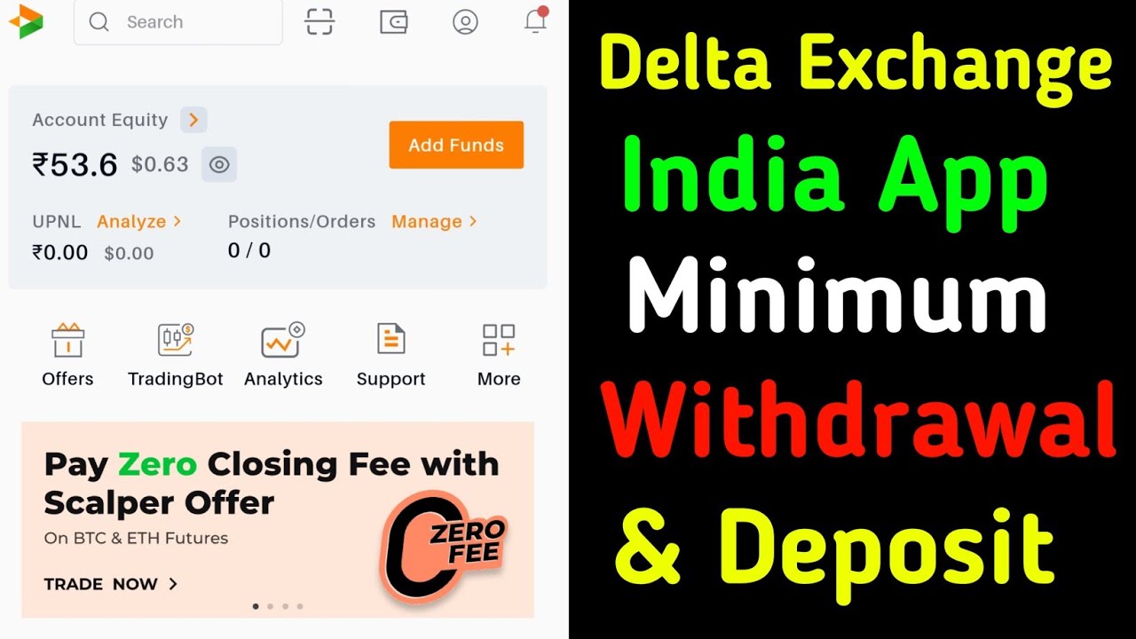 delta exchange India app me minimum deposit and withdraw | delta ...