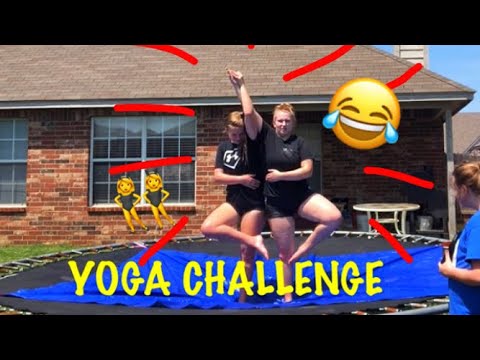 WET AND WILD YOGA CHALLENGE! (extremely funny) | Zoe and Allison
