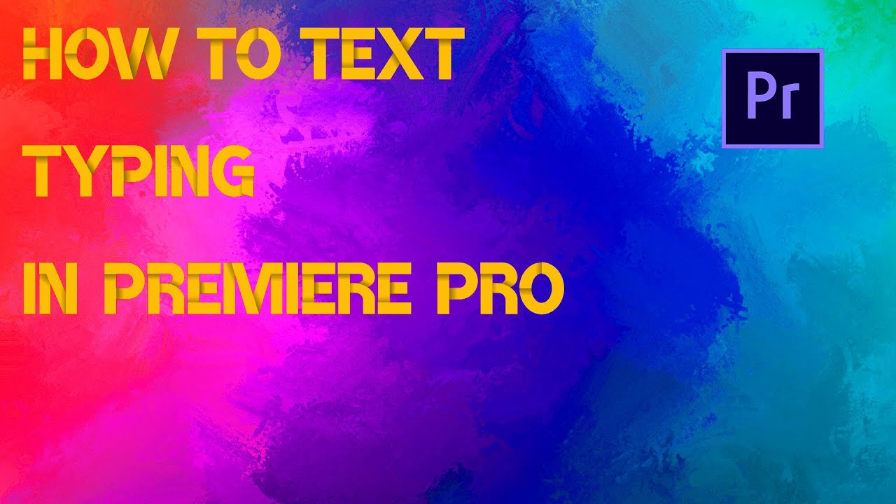 How to text typing in premiere pro - YouTube