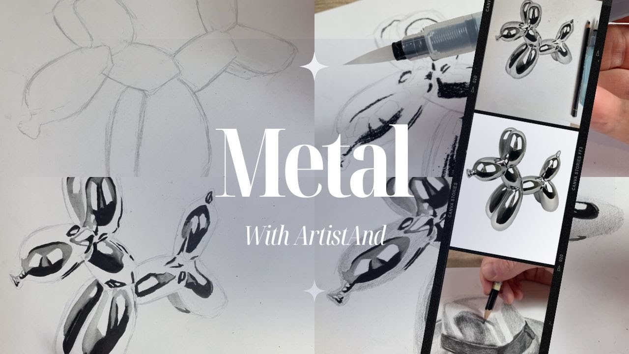 How To Draw Metal (With A Watercolour Pencil) - YouTube