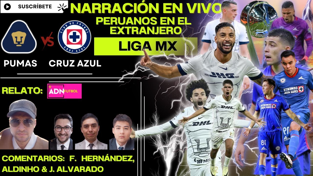 PUMAS UNAM VS CRUZ AZUL LIVE [ EN VIVO ] | 2024 LIGA MX CUARTOS DE ...