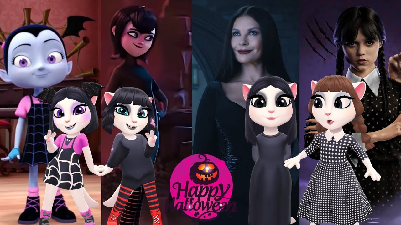 My Talking Angela 2 | Vampirina vS Mavis vS Morticia Addams vS ...