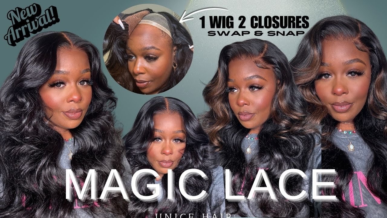 😱THE BEST WIG ON THE MARKET!! 1 WIG 2 CLOSURES SWAP AND SNAP A NEW ...