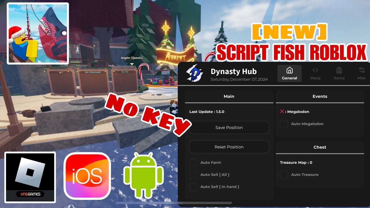 Cách Hack Fish Trên Roblox VNG | Auto Fish, Auto Sell, Auto Megalodon ...