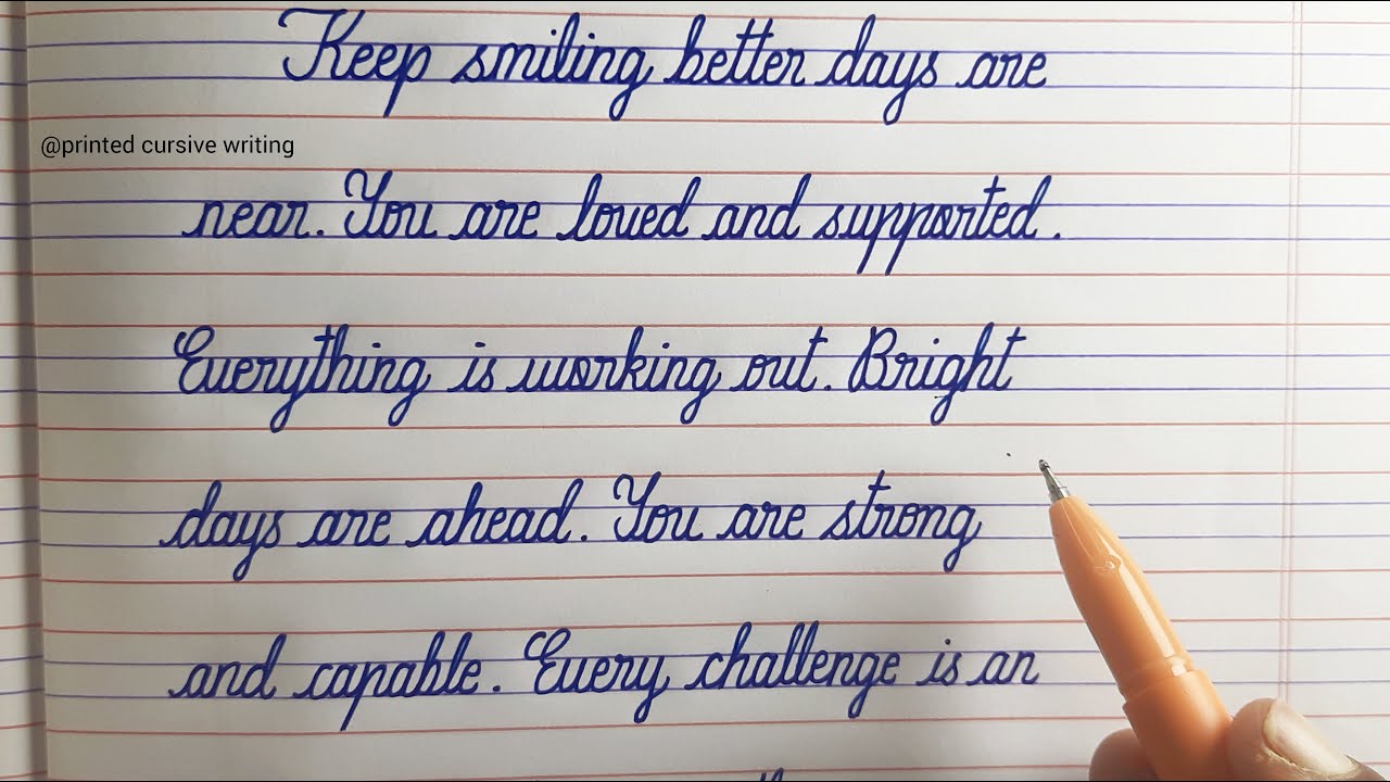 CURSIVE WRITING for Beginners Part 3 - YouTube