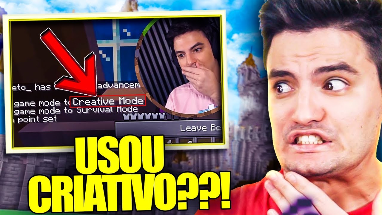 🔥 Minecraft : FELIPE NETO REALMENTE USOU CRIATIVO??? - YouTube