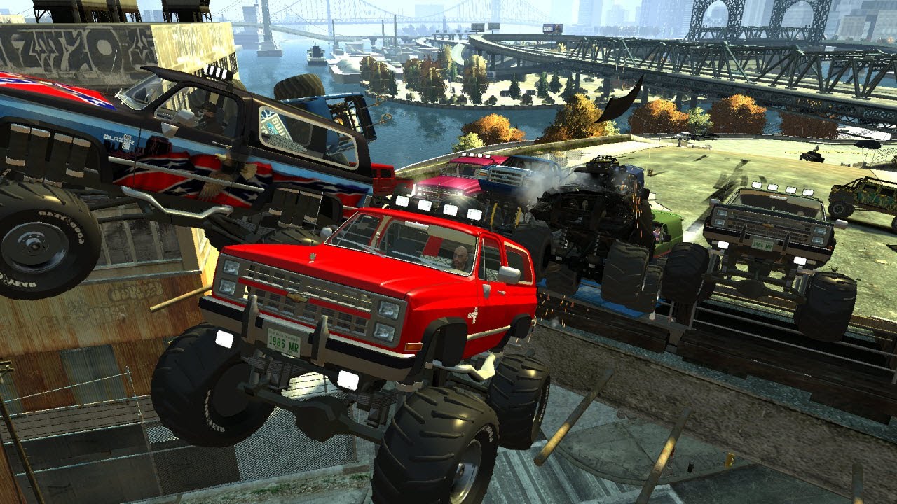 GTA IV: Ghost-BUSTED! x2/Group Stunt & Monster Truck DD [GTAmissions ...