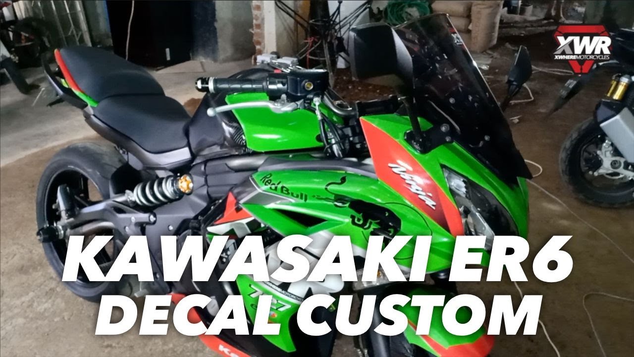 Decal Custom KAWASAKI NINJA ER6 // MODIFIKASI MOTOR - YouTube