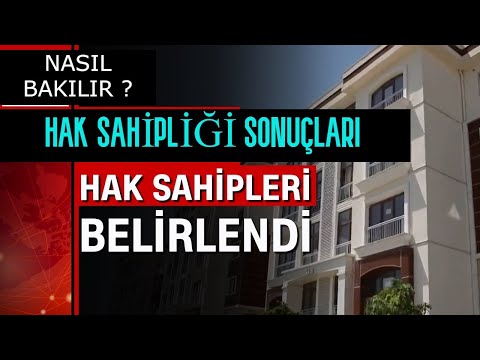 Hak sahipliği kura sonucu sorgulama nasıl yapılır ?