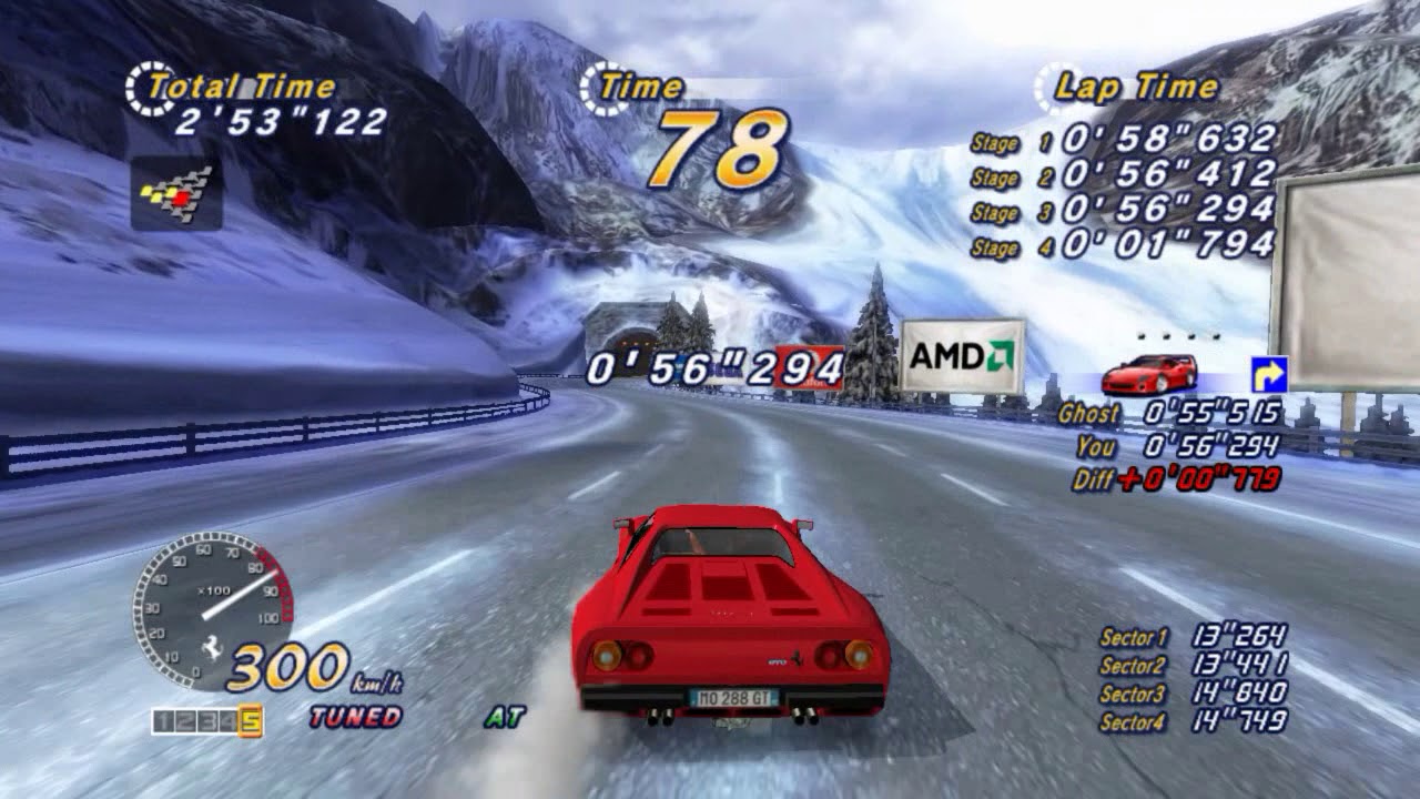 OutRun Online Arcade PS3 Passing Breeze time attack trophy - YouTube