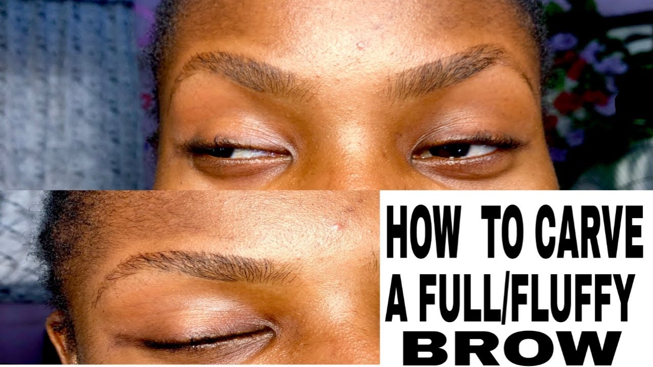 HOW TO CARVE HAIRY/FULL BROWS PERFECTLY 🔥😯 - YouTube