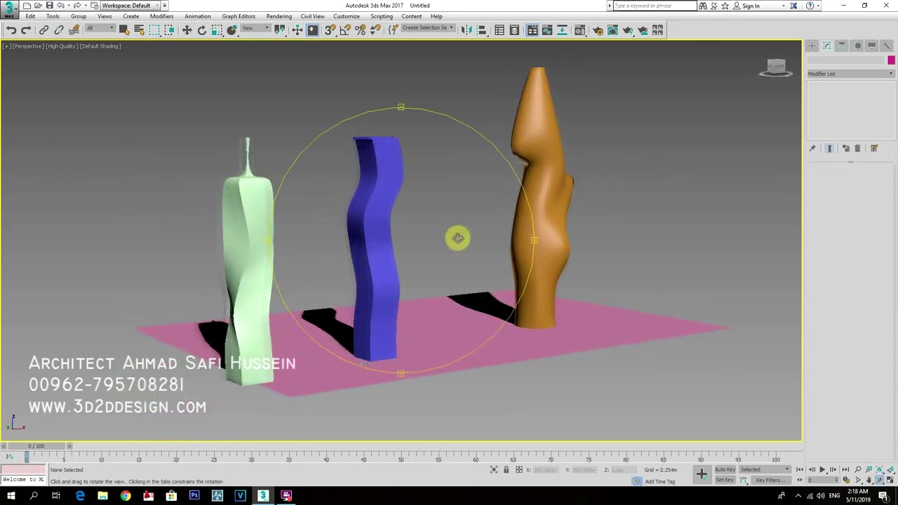10) 3ds Max + Vray Next / FFD Modifier - YouTube
