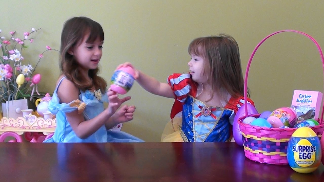 Surprise Easter Eggs: Princesses Open Up Disney Frozen Anna and Elsa ...