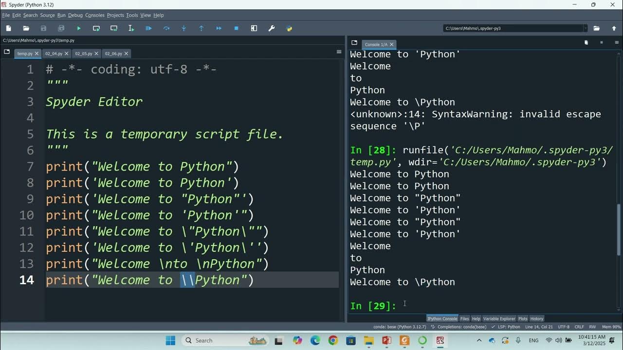 Deitel Python Sections 2.4 - 2.6 Print function; quotations; input - YouTube
