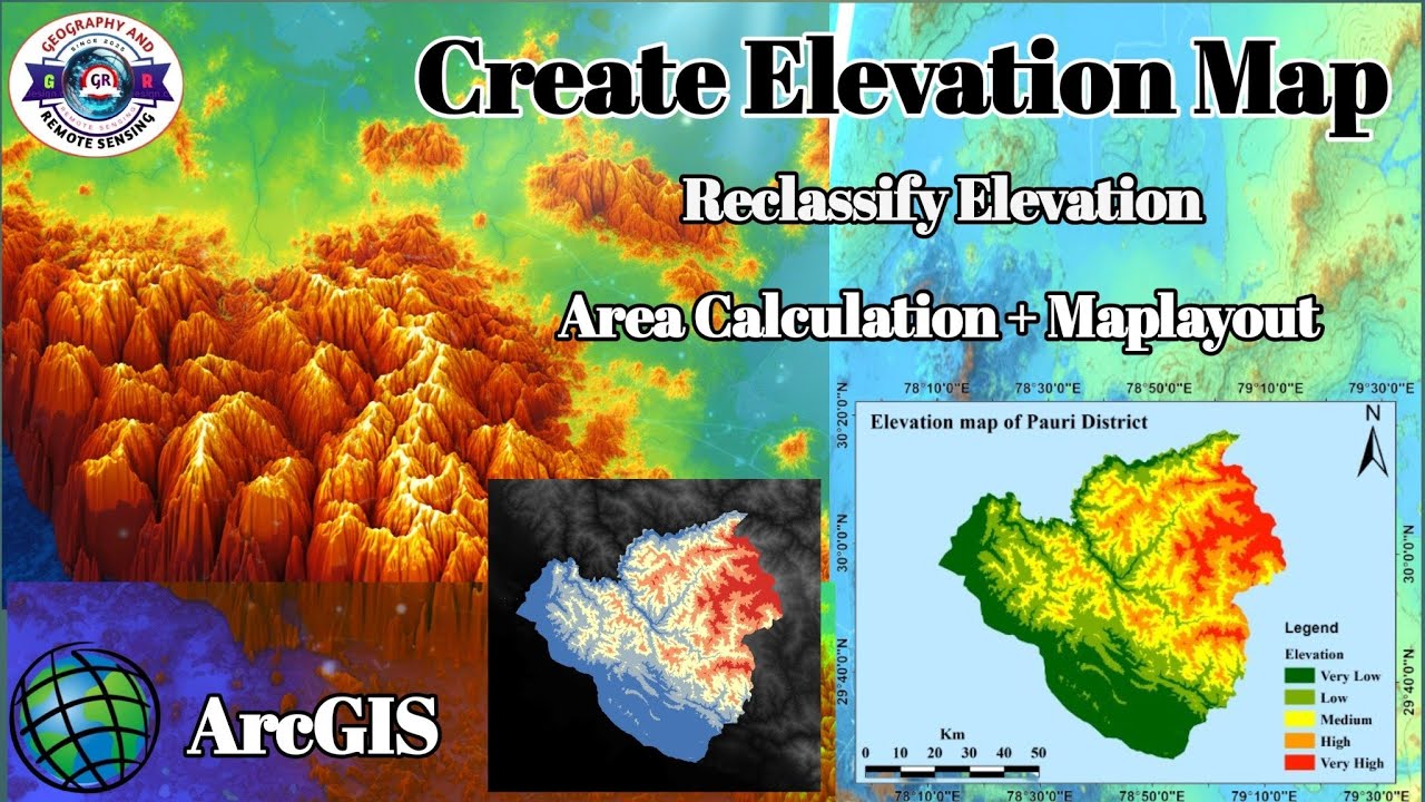 How to Make Elevation Map in ArcGIS | Reclassify Tool, Dissolve, Area ...